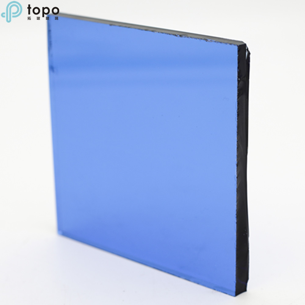 4mm-10mm Dark Blue Float Glass Construction Building Glass