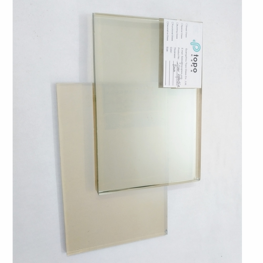 5mm 6mm 8mm Tinted Silver Coated Reflective Flat Glass
