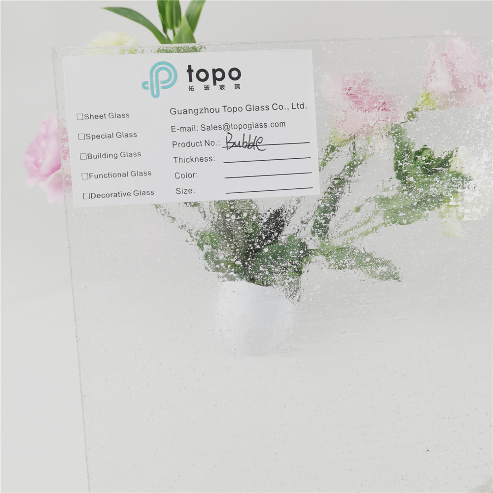 3mm 4mm 5mm Clear Bubble Textured Glass