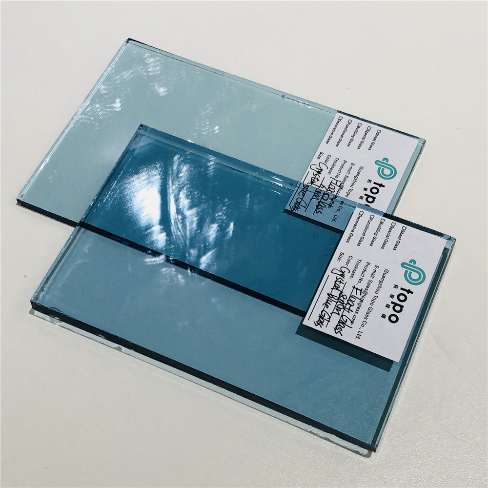 4mm 5mm 6mm 8mm 10mm 12mm Crystal Blue Float Glass Sheet